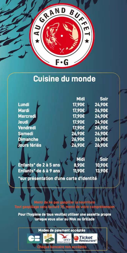 Menus – Au Grand Buffet